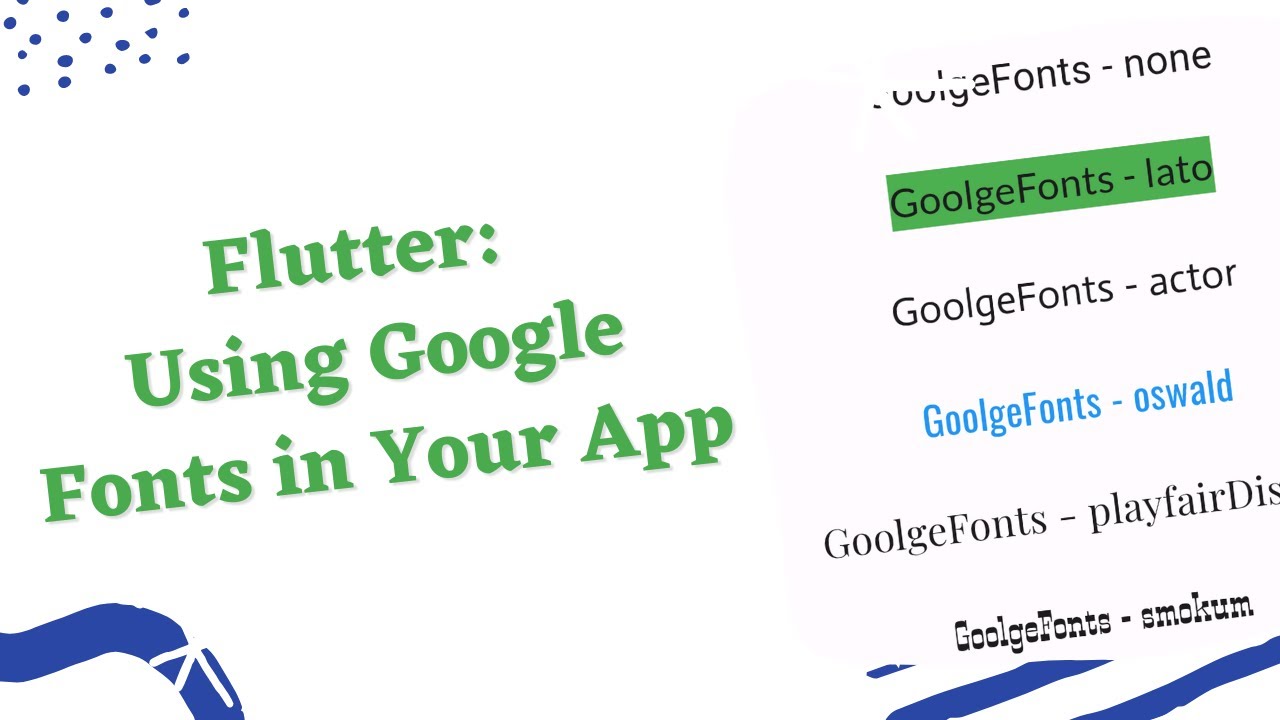 Flutter: Using Google Fonts in Your App