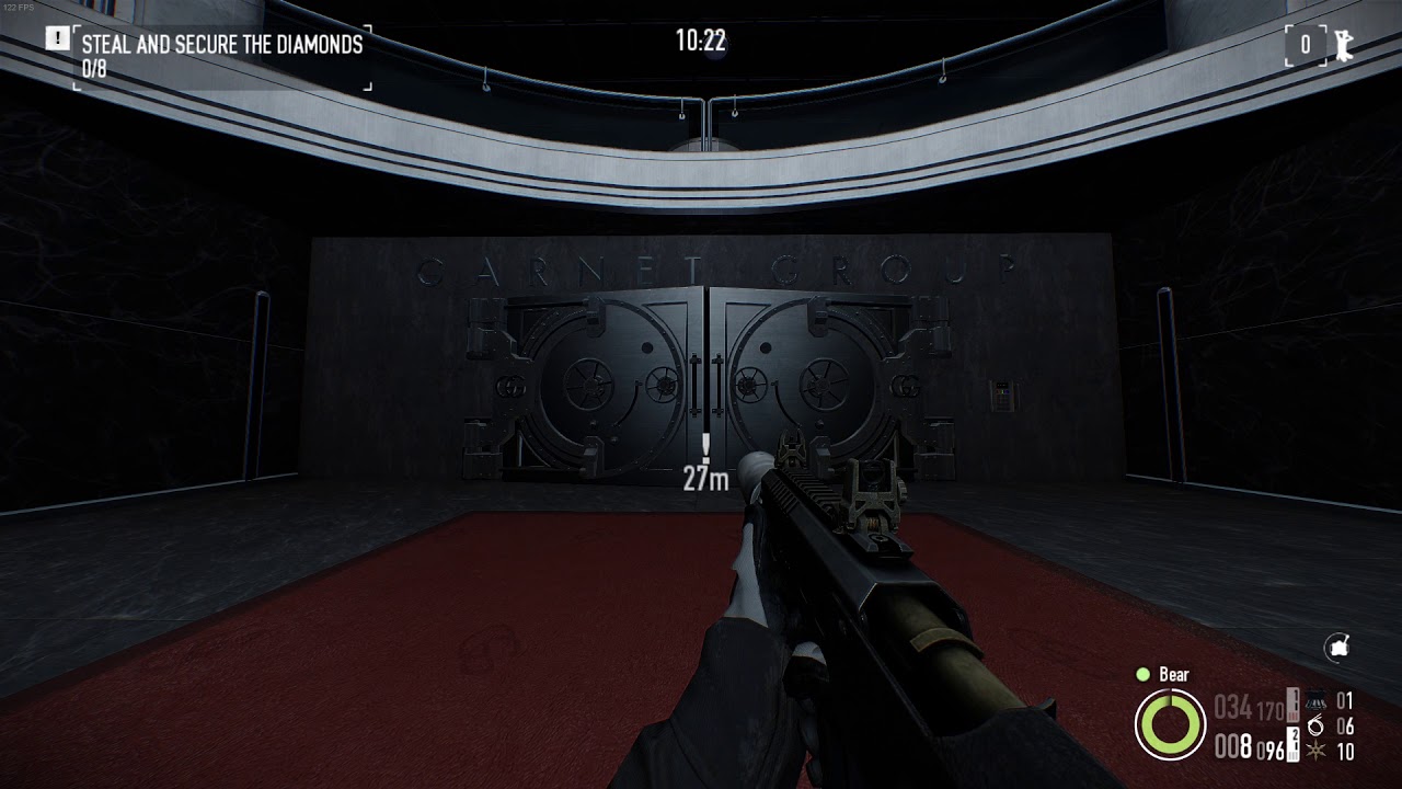 [Payday 2] Diamond Heist - One Down Death Sentence Solo Stealth - All Sapphires