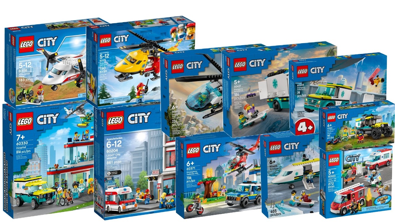 All LEGO City Hospital / Ambulance sets released 2015-2025 Compilation/Collection Speed Build