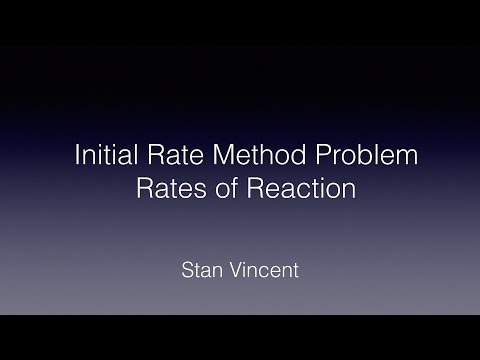 Initial Rate Method Problem to determine Order of a reaction – Stan's ...
