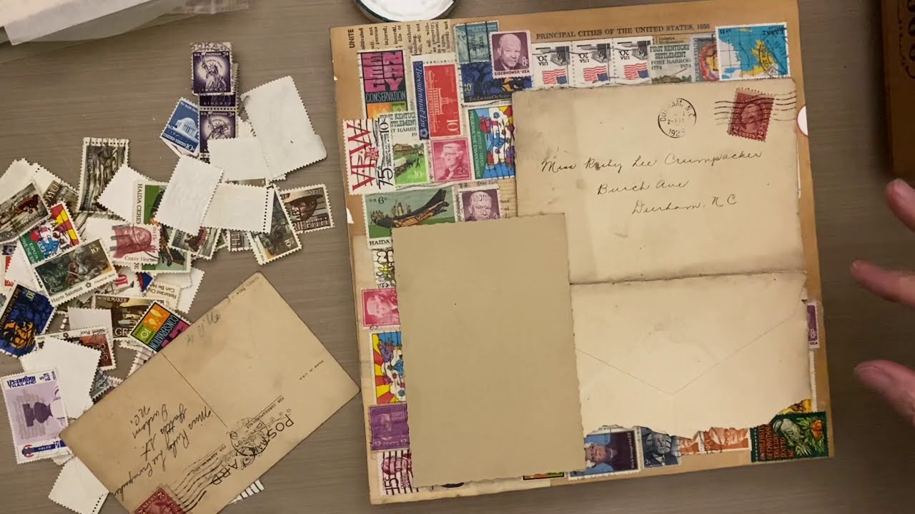 Postage Stamp Mixed Media Background–Tutorial Tidbits