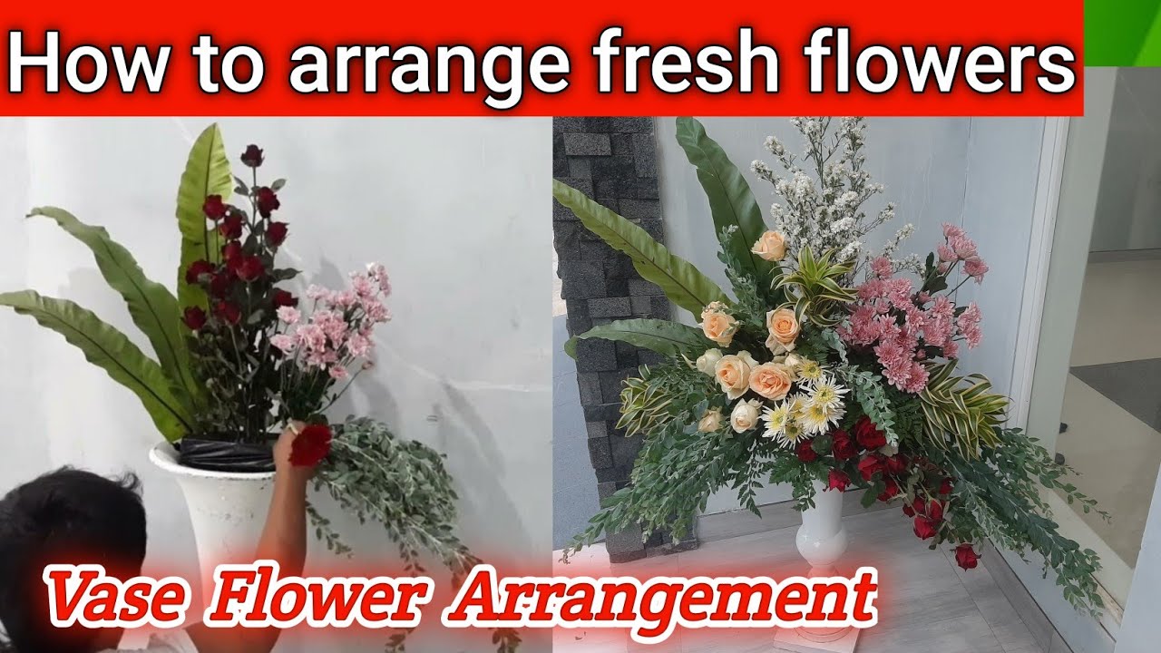 Cara Merangkai Bunga Segar di vas|how to arrange flowers in a vase