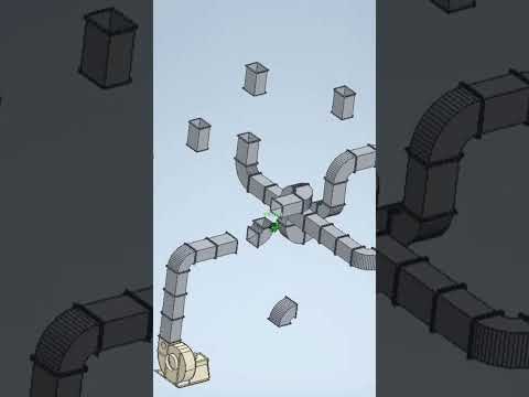 Autodesk Inventor 2024: Ventilation System Design Tutorial #reels #shorts #youtube #youtubeshorts