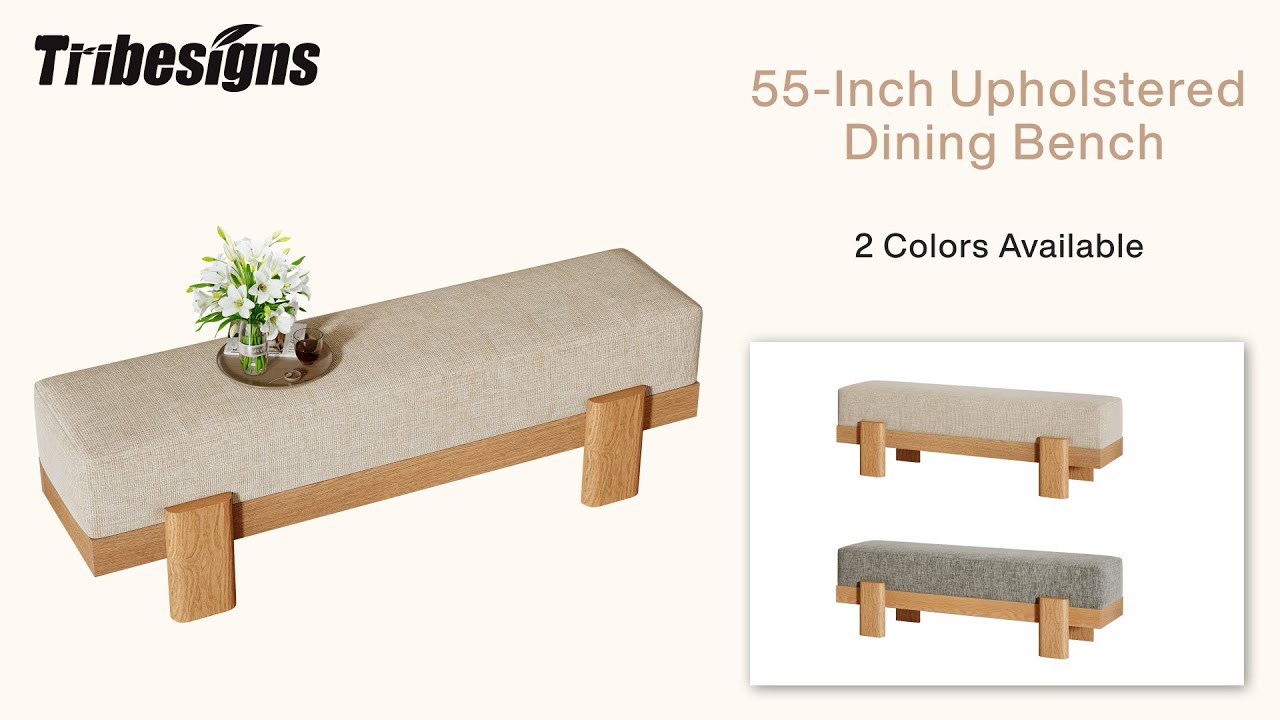 Tribesigns Upholstered Entryway Bench: Style, Comfort & Practicality! 🌟🛋️ - HH0013