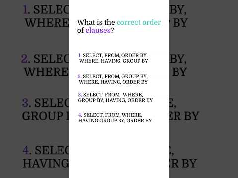 SQL Quiz 19 | SQL Quiz for the day | SQL Tutorial for Beginners |