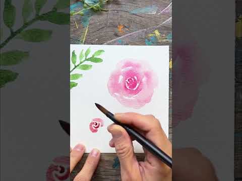 How to paint simple watercolor roses for beginners