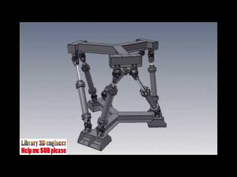 26. Octahedral Hexapod Mechanism (Parallel Robot) || Free download 3D model