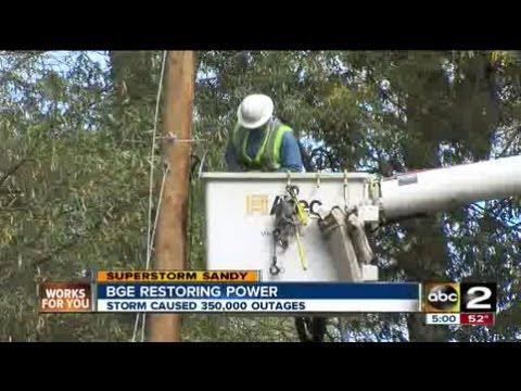 BGE still working to connect the remaining people without power