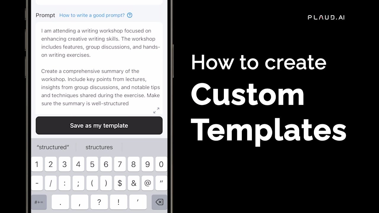 Custom Templates from PLAUD.AI