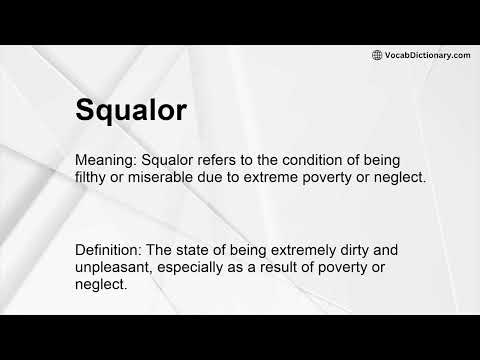 Squalor Meaning