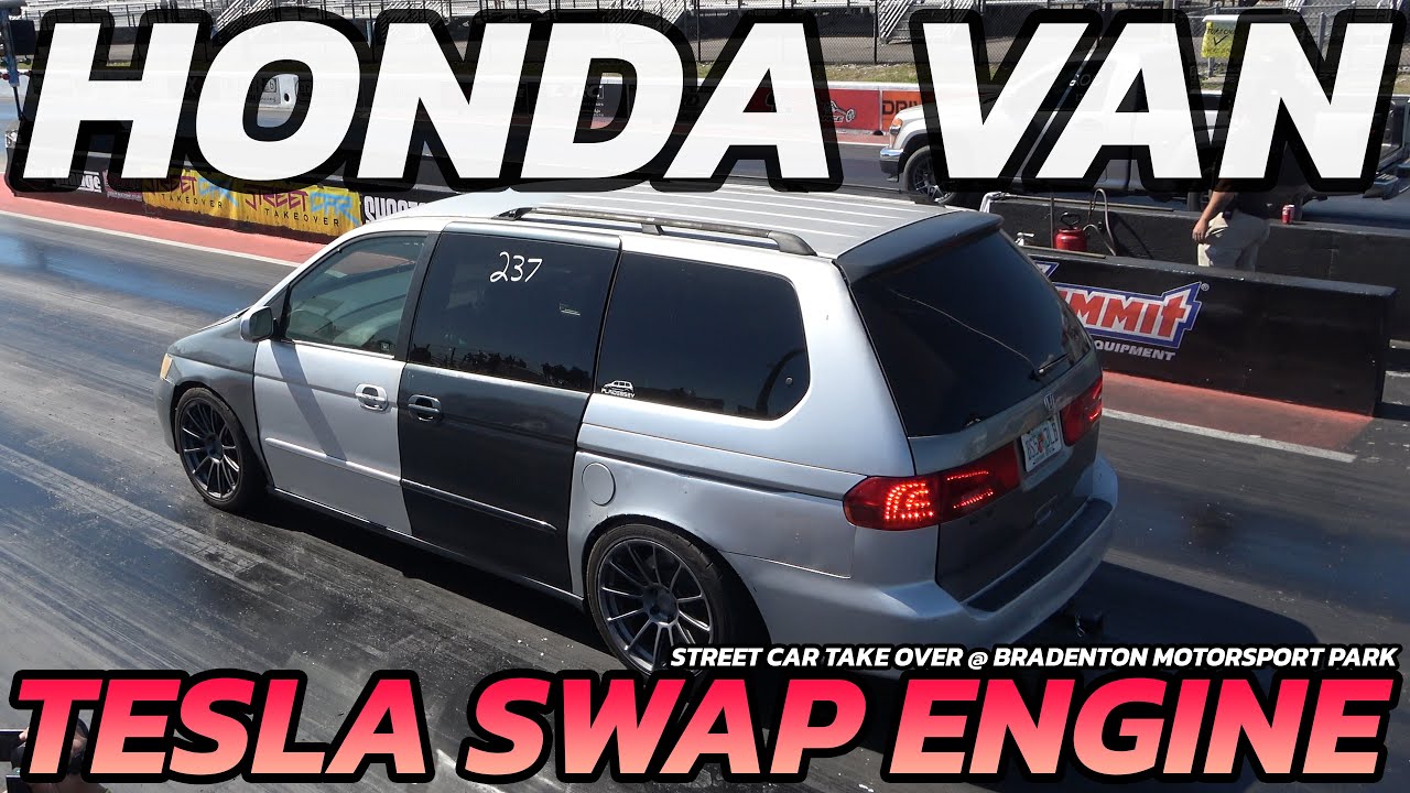 Tesla-Swapped 2001 Honda Odyssey Sleeper Drags Mustang, Plaid, Trucks ...