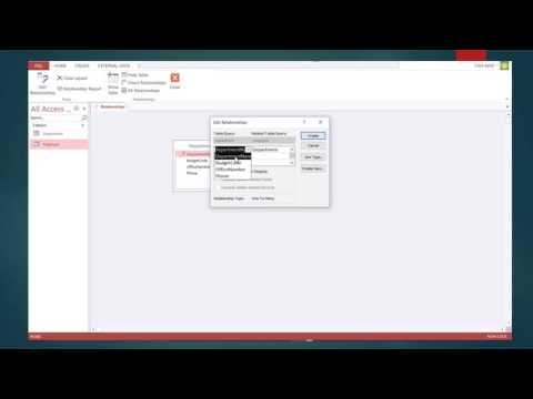 MS Access Creating A Relationship
