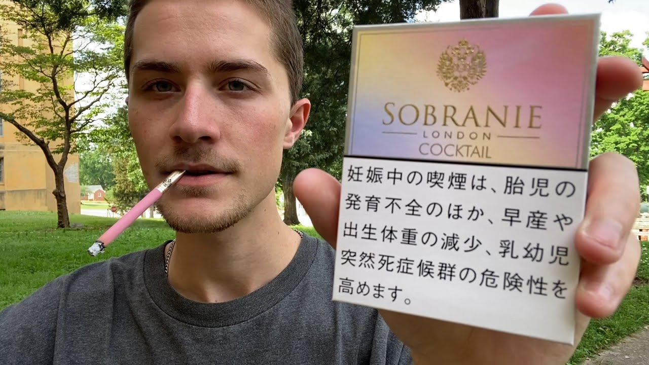 Smoking a Sobranie Cocktail Cigarette - Review