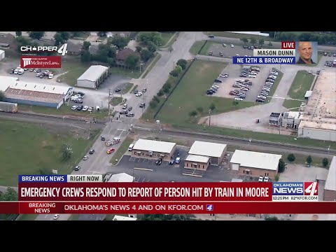 One person hit by train in Moore