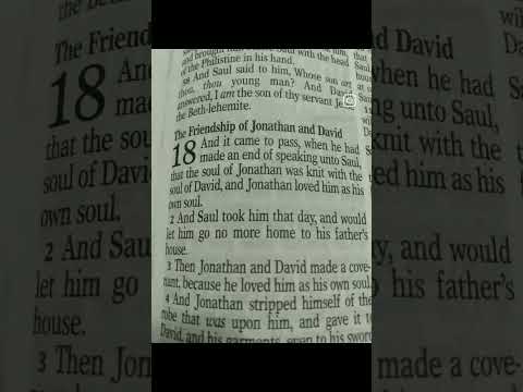 JONATHAN AND DAVID'S FRIENDSHIP 1 SAMUEL 18:1-2 #inspiration