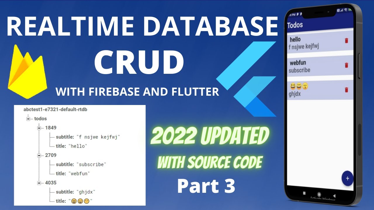 crud realtime database firebase flutter
