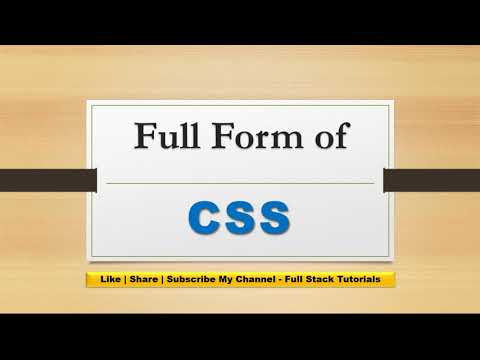Full Form of CSS?