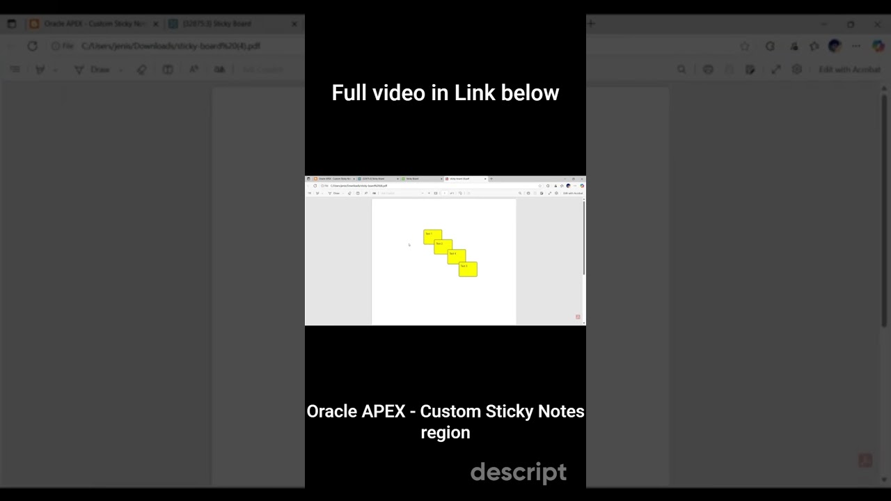 Create a Sticky Notes Region + PDF Export - Oracle APEX – (with code!) #oracleapex #orclapex