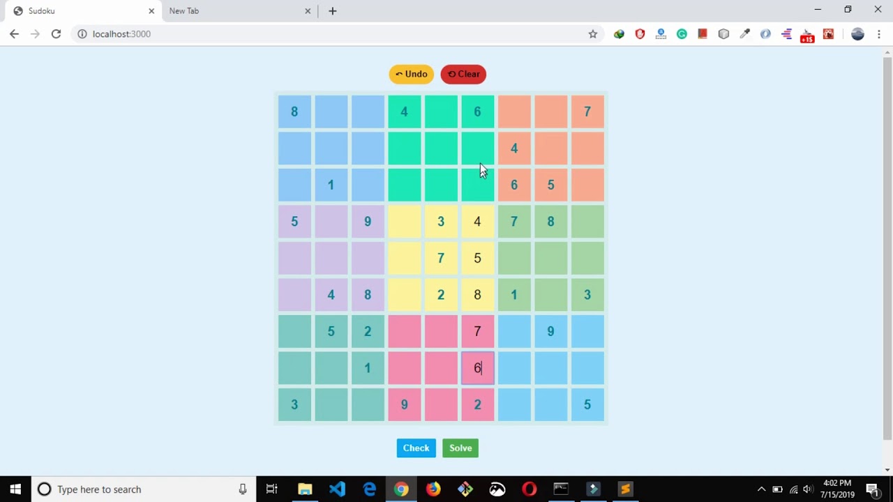 ReactJs Sudoku Game With Source Code | Source Code & Projects