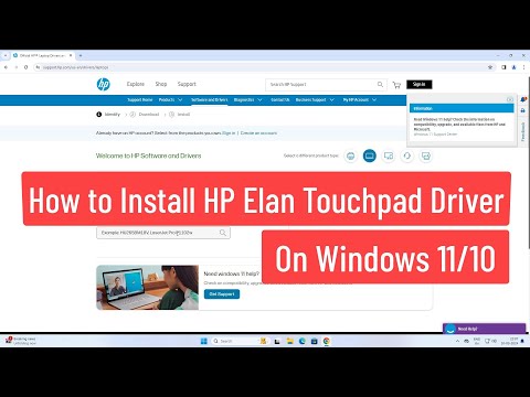 How to Install HP Elan Touchpad Driver On Windows 11/10