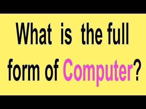 What is full form of Computer