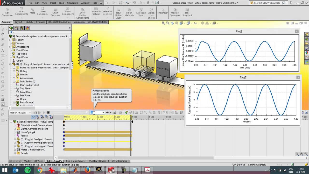 System Dynamics - Second order system - spring mass damper - experiments