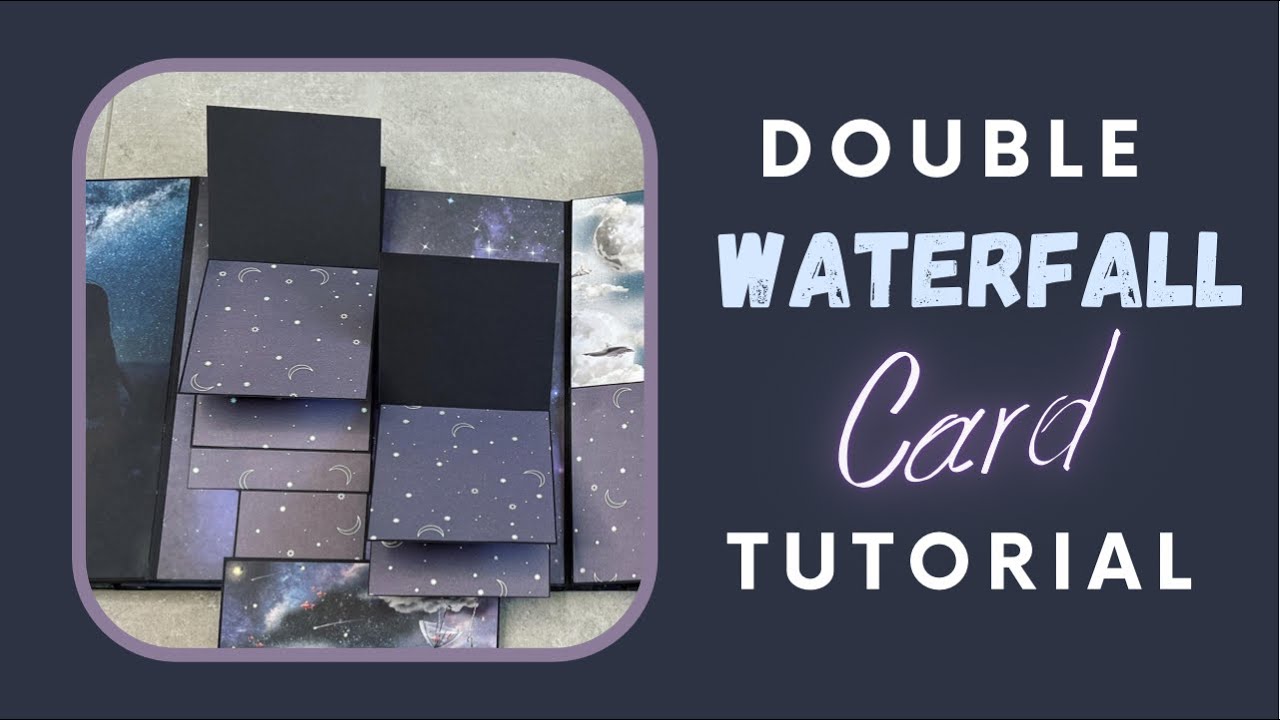 Double Waterfall Card | Tutorial | Reverse Waterfall Card