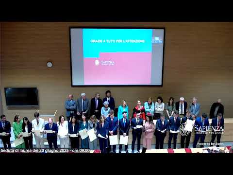 Seduta di laurea in Medicina del 20 giugno 2025 - Ore 09:00