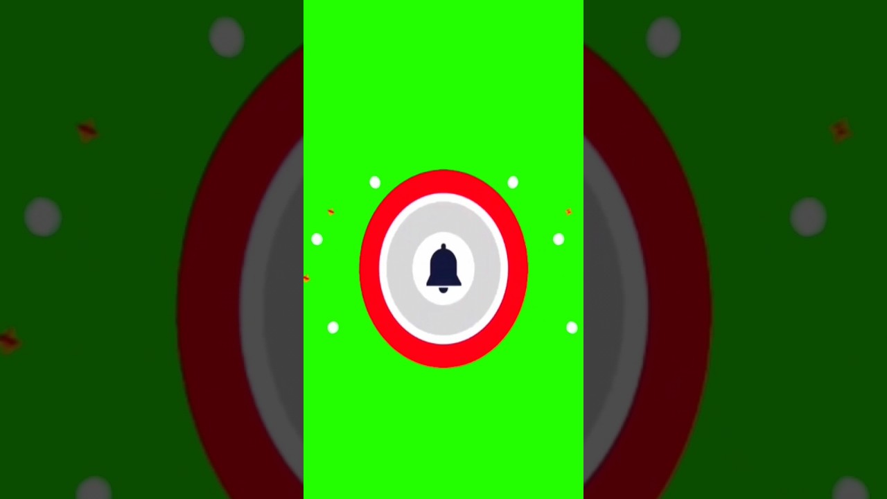 youtube notification bell button animation | bell icon green screen