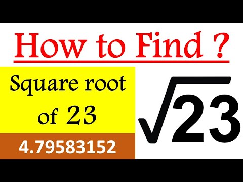 How to find square root of 23 by Long Division Method | Square root of √23 in Hindi