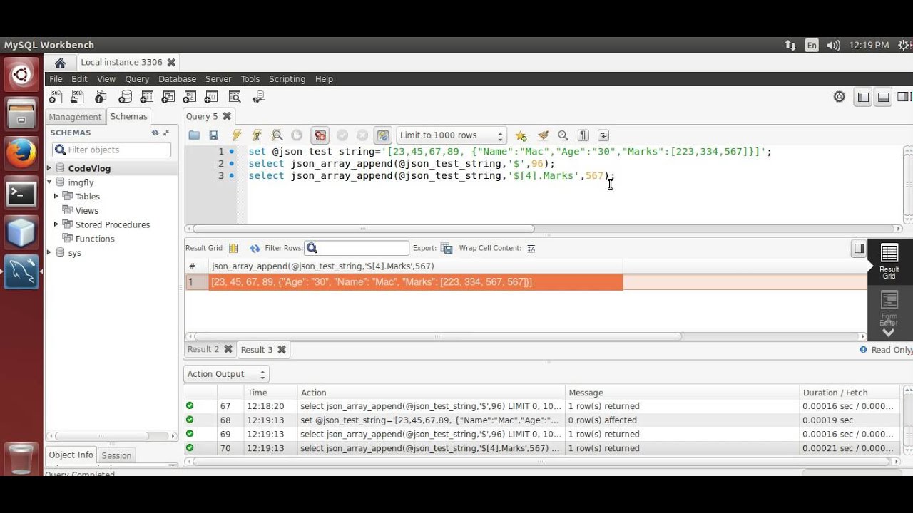 MySQL 5.7: Append value in JSON array using MySQL