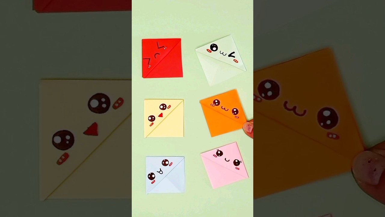 💫DIY separadores kawaii origami 💫 #manualidades #diy #tutorial #art #craft #crafts #shorts shorts