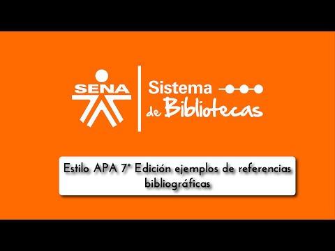 Estilo APA 7° Edición ejemplos de referencias bibliográficas