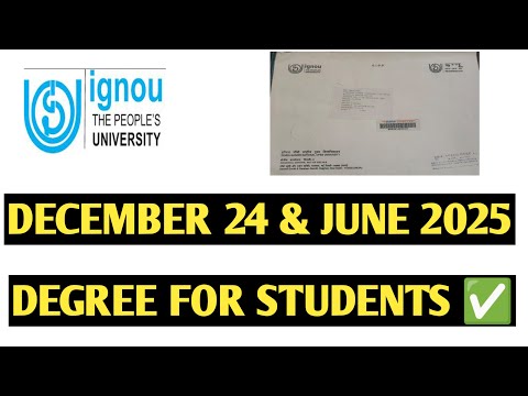 IGNOU JUNE 2025 EXAMS RESULT DEGREE AND 39TH CONVOCATION