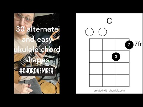 30 alternate and easy ukulele chord shapes #chordvember