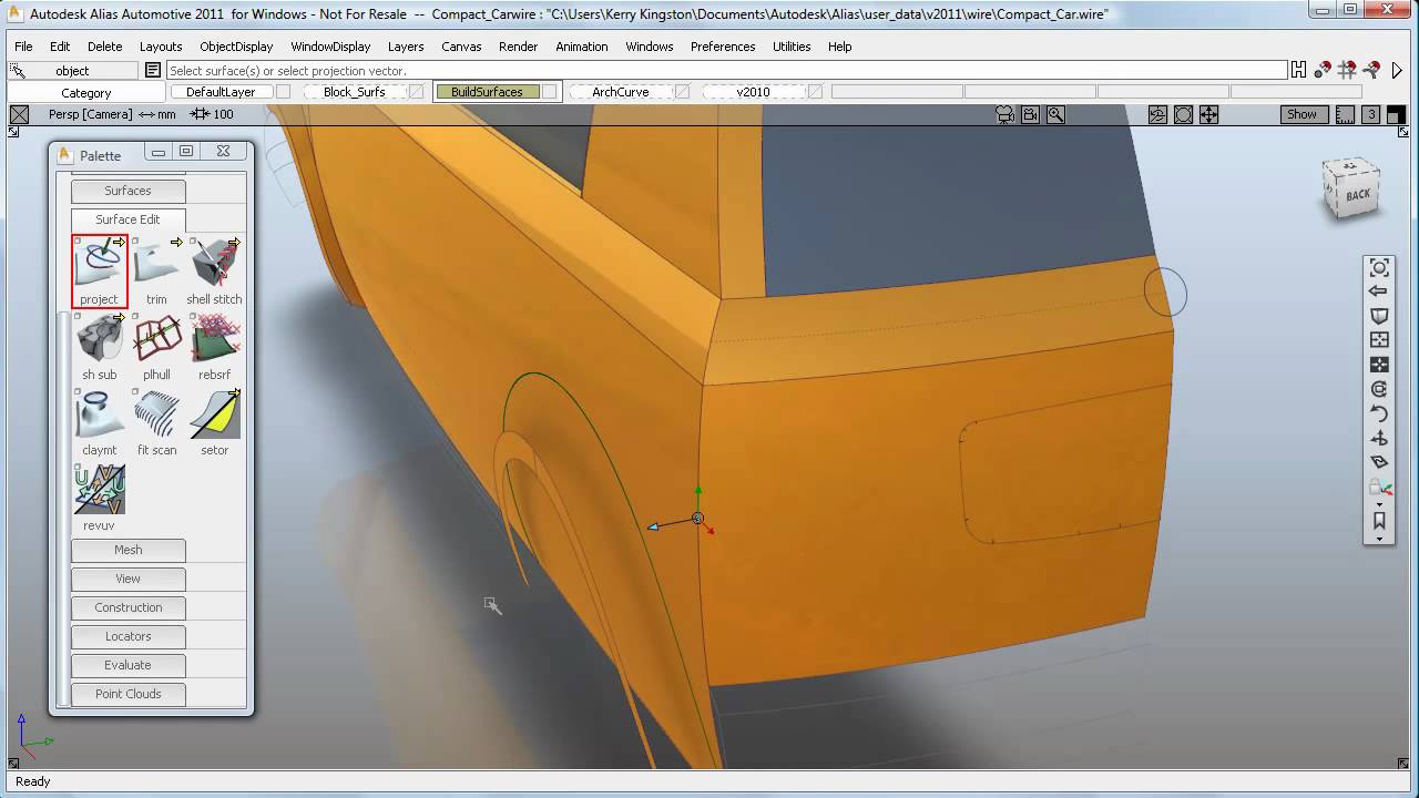 Autodesk Alias 2011 Essentials - Project and Trim Workflows