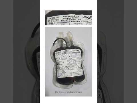 Blood Bag and Anticoagulant CPDA | Blood Transfusion #tcml #shorts