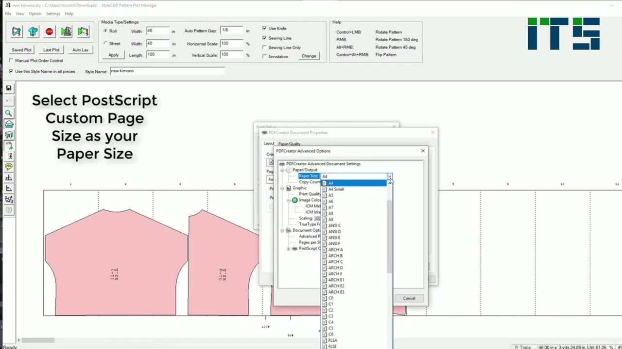 StyleCAD – How to Create a Life Size PDF File from PDS | Perfect for A4 or Plotter Printing