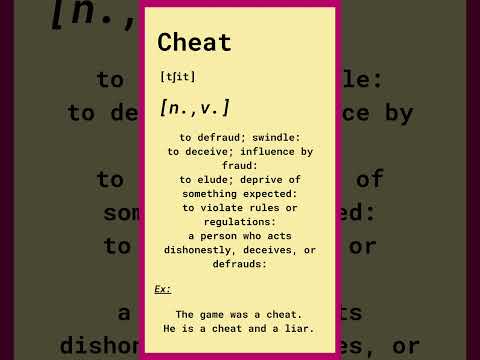 📚 Cheat Meaning & Usage | Learn English Vocabulary in 60 Seconds! #grammartips #cheat
