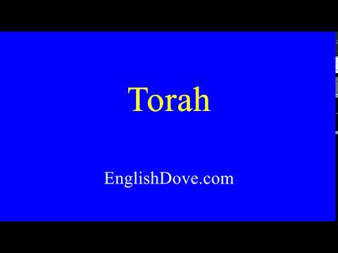 How to pronounce Torah in American English.