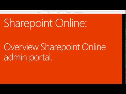 Overview Sharepoint Online admin center