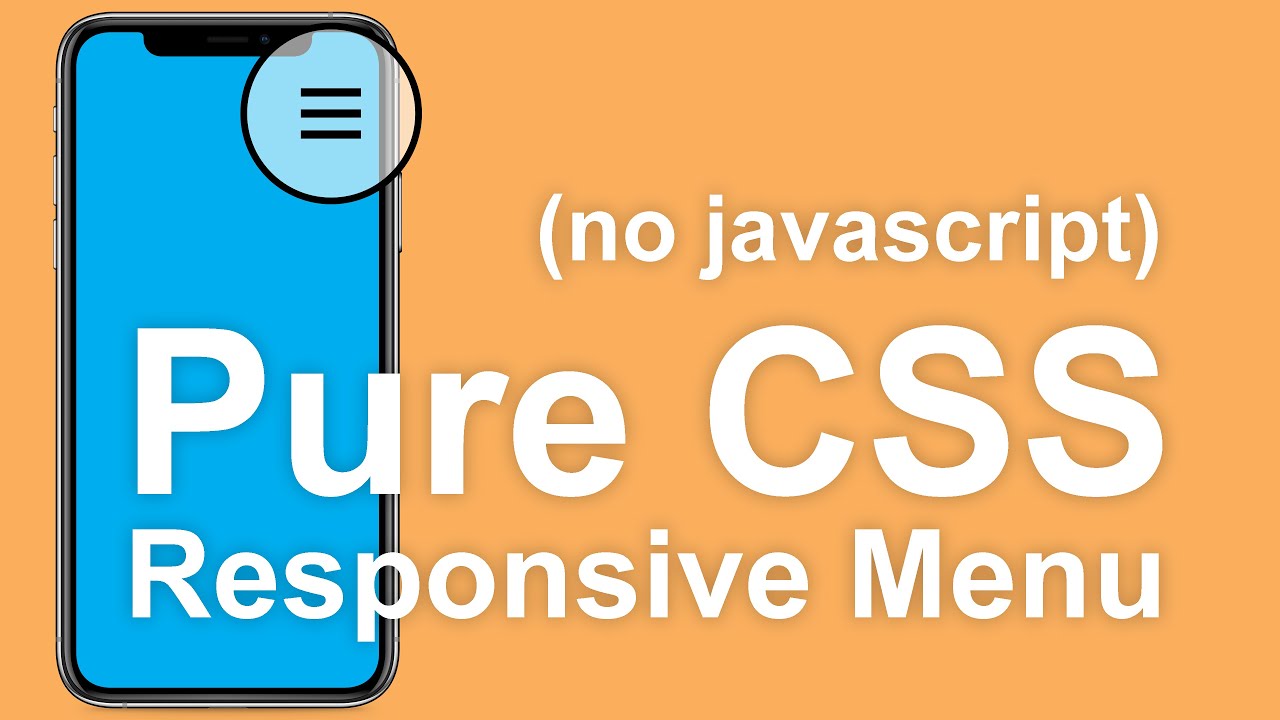 Responsive Pure CSS Menu Tutorial (No Javascript)