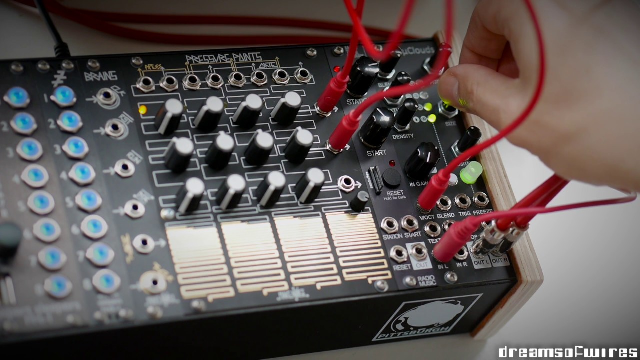 μClouds + AJH Synth VCO granular patch (8hp Clouds Eurorack module)