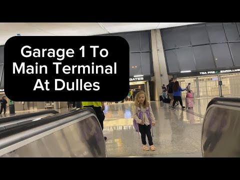 How to get from garage 1 to the main terminal at Dulles (IAD) airport