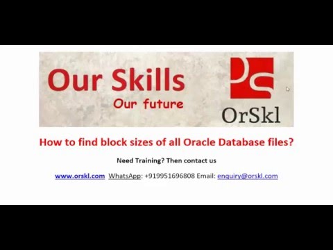 How to find block sizes of all Oracle Database files