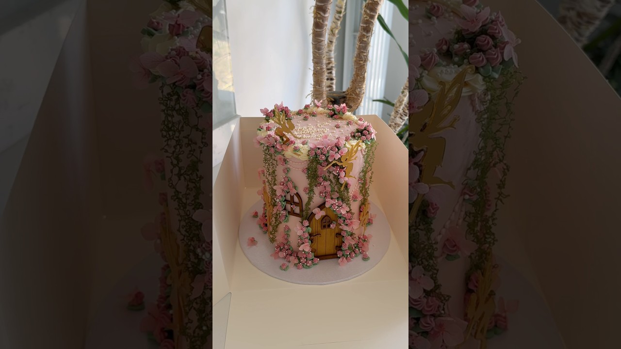 The prettiest fairy first birthday cake🥹🧚‍♀️💕🌸✨