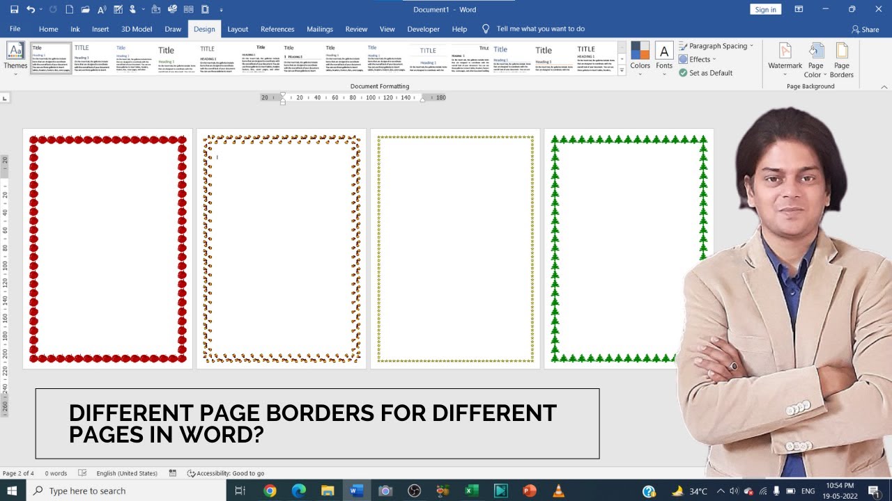Different Page Borders For Different Pages In Word?
