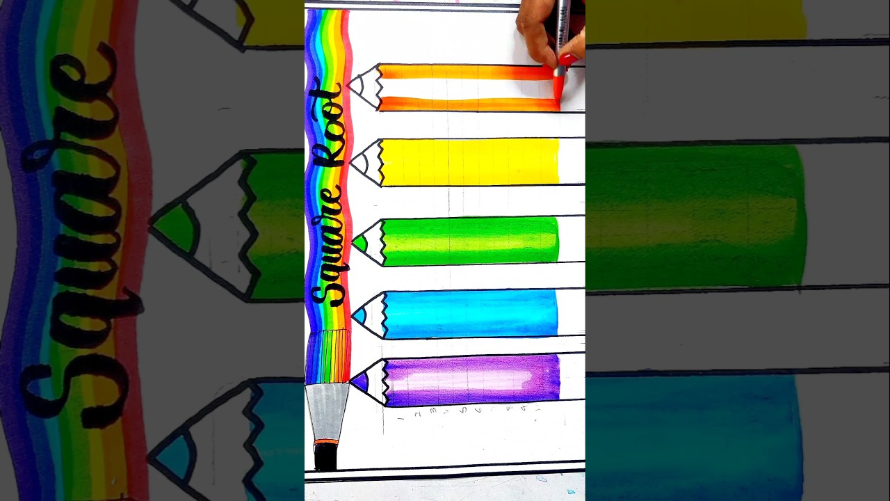 Square Root Chart || Chart Paper | Square Chart | Chart Design #shorts #squareroot #maths #project