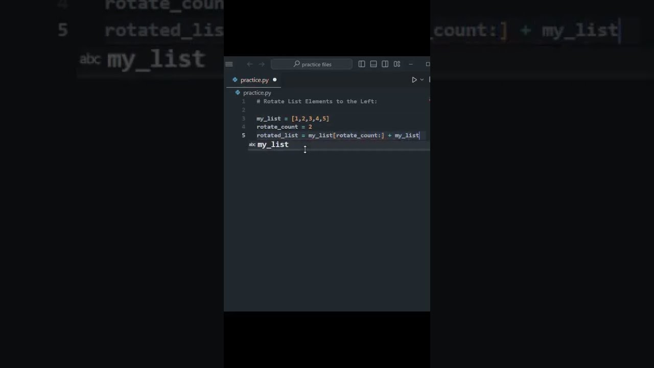 Rotate List Elements | #python #pythonprogramming#coding#learnpython #pythonforbeginners