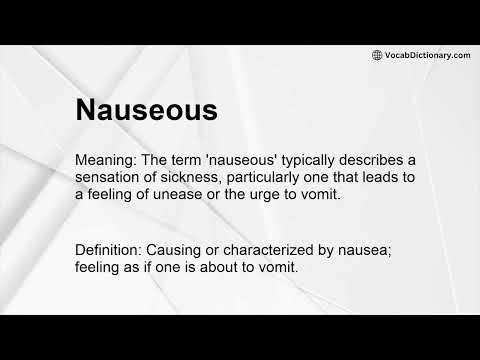 Nauseous Meaning